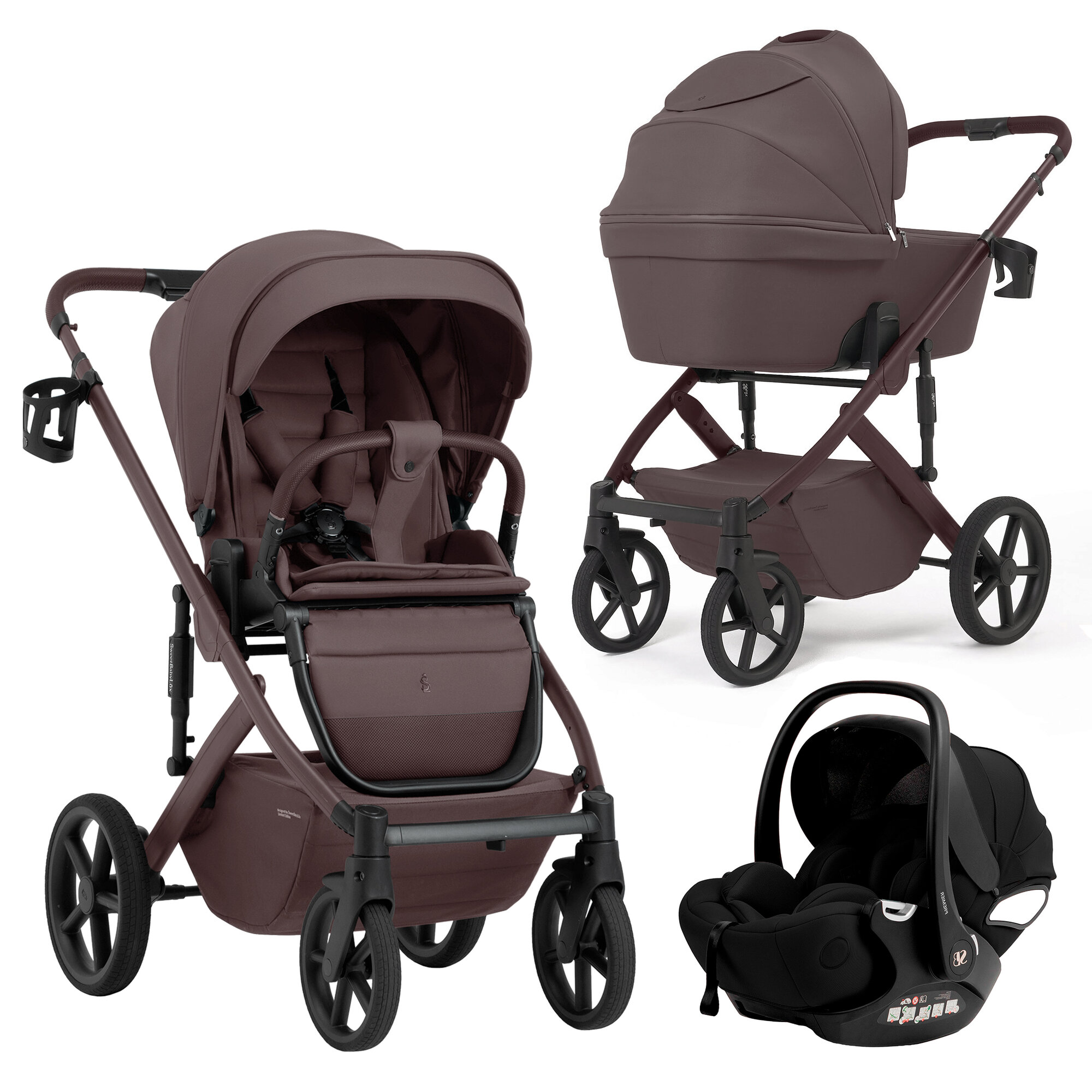 Детская коляска 3в1 Sweet Baby Dolce, цвет Mokka SBL (Коричневый)