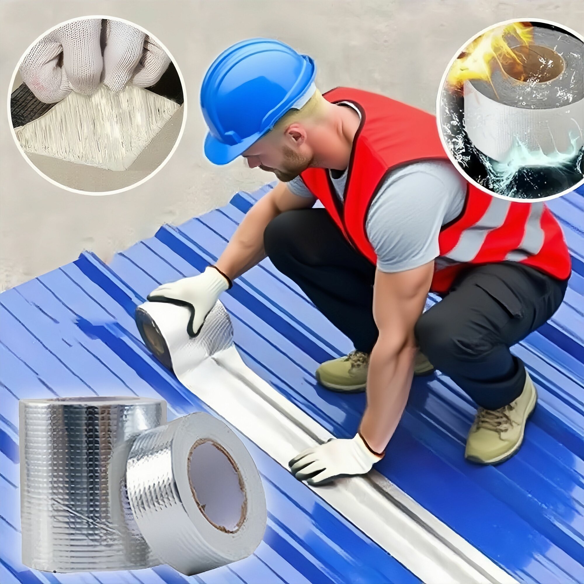 Водонепроницаемый герметичная каучуковая лента, Используется в ванных комнатах и на садовых тротуарах,5м х 5см