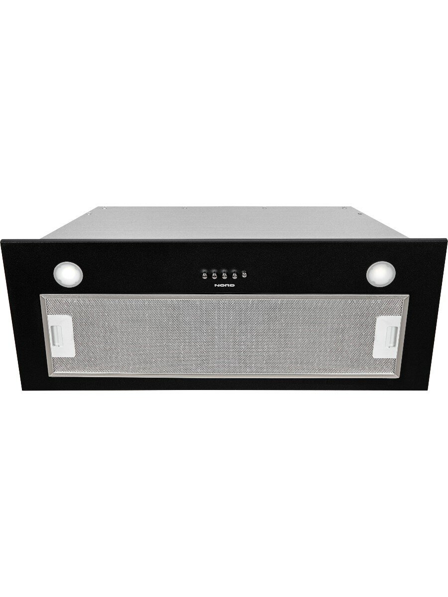 Вытяжка кухонная на 80-90 см встраиваемая FB 9060 B, для кухни, механ. управление, производительность 850 м³/ч, черная