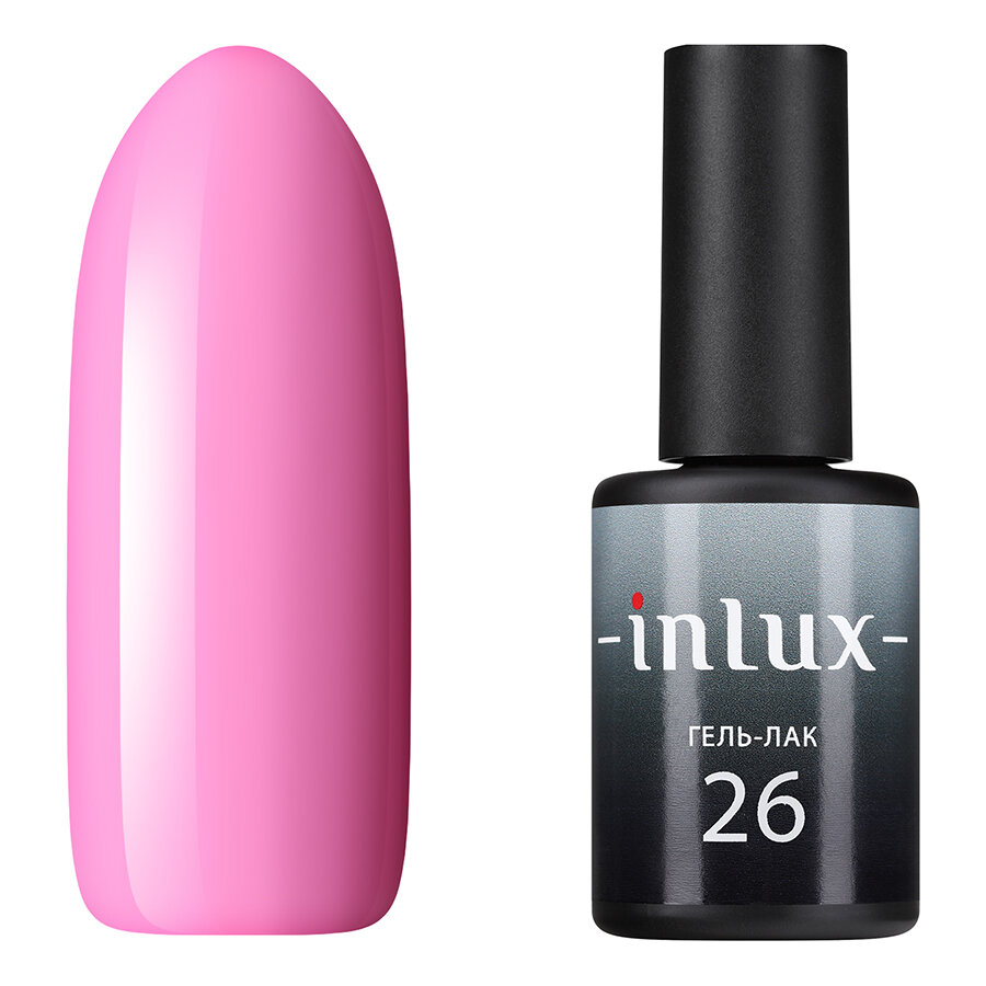 INLUX, Гель-лак №26 розовый, 8 мл