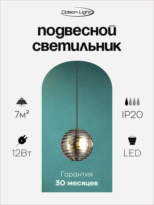 Подвесной светильник ODEON LIGHT TRONI 5041/12L LED 12W черный