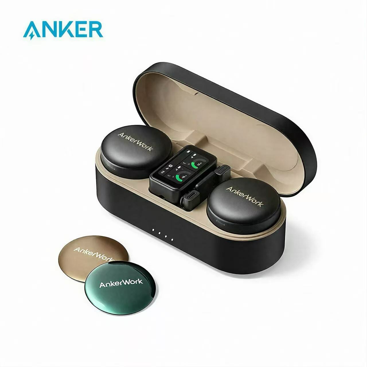 Беспроводной микрофон Anker "AnkerWork M650", петличный, Vlog, чёрный