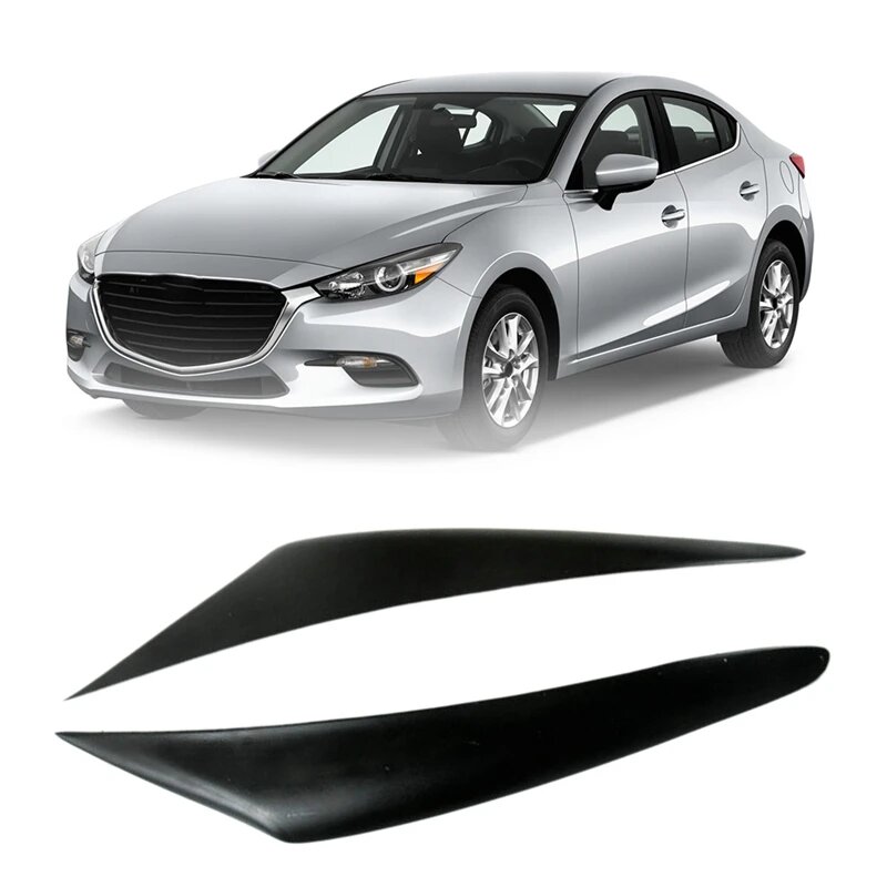 Полимерная накладка на переднюю фару для Mazda 3 Axela M3 2017 2018 2019