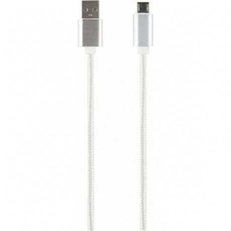 Дата-кабель Red Line USB – micro USB, 2.4А, нейлон. оплетка, белый (мягкий футляр) УТ000020243