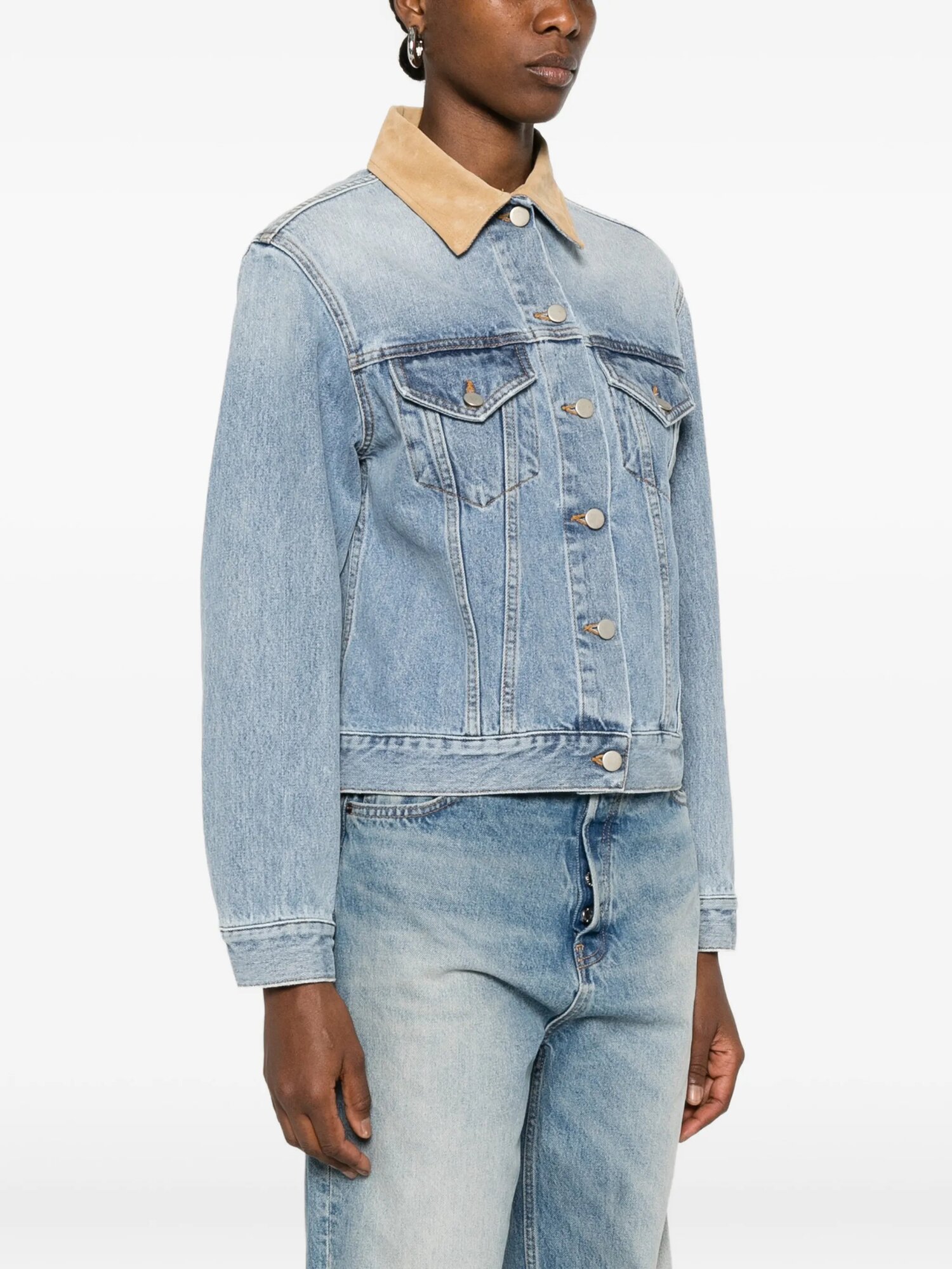 Куртка ROHE Collar pocket jacket, размер 36, синий — фото 1