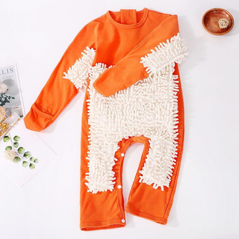 Комбинезон "Детская швабра", для мытья посуды, весенне-летний, оранжевый, 100 см