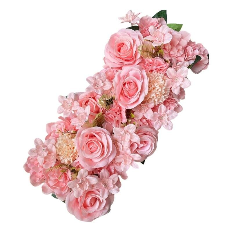 Декоративная свадебная арка из шелковых цветов, Розовый B