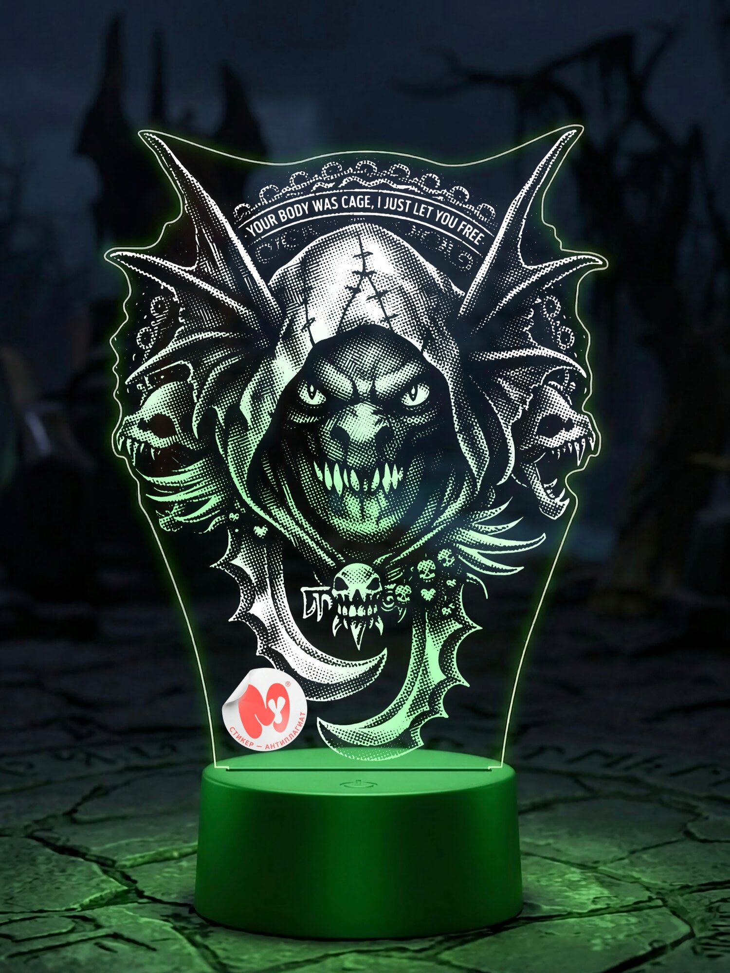 Ночник Дота 2 Сларк - Slark Dota 2. Подарок геймеру — декор для игровой комнаты с символикой популярных игр.