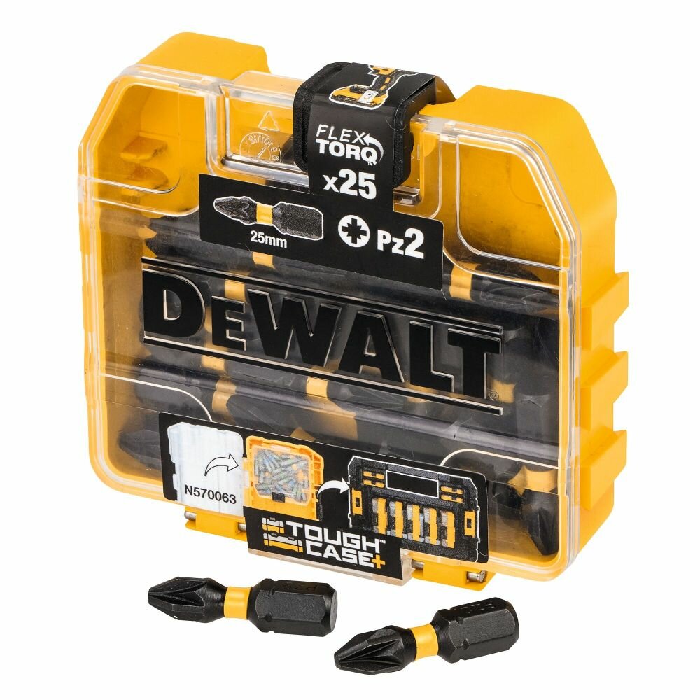 Набор бит PZ2 25 мм EXTREME FlexTorq (25шт) DEWALT DT70556T-QZ