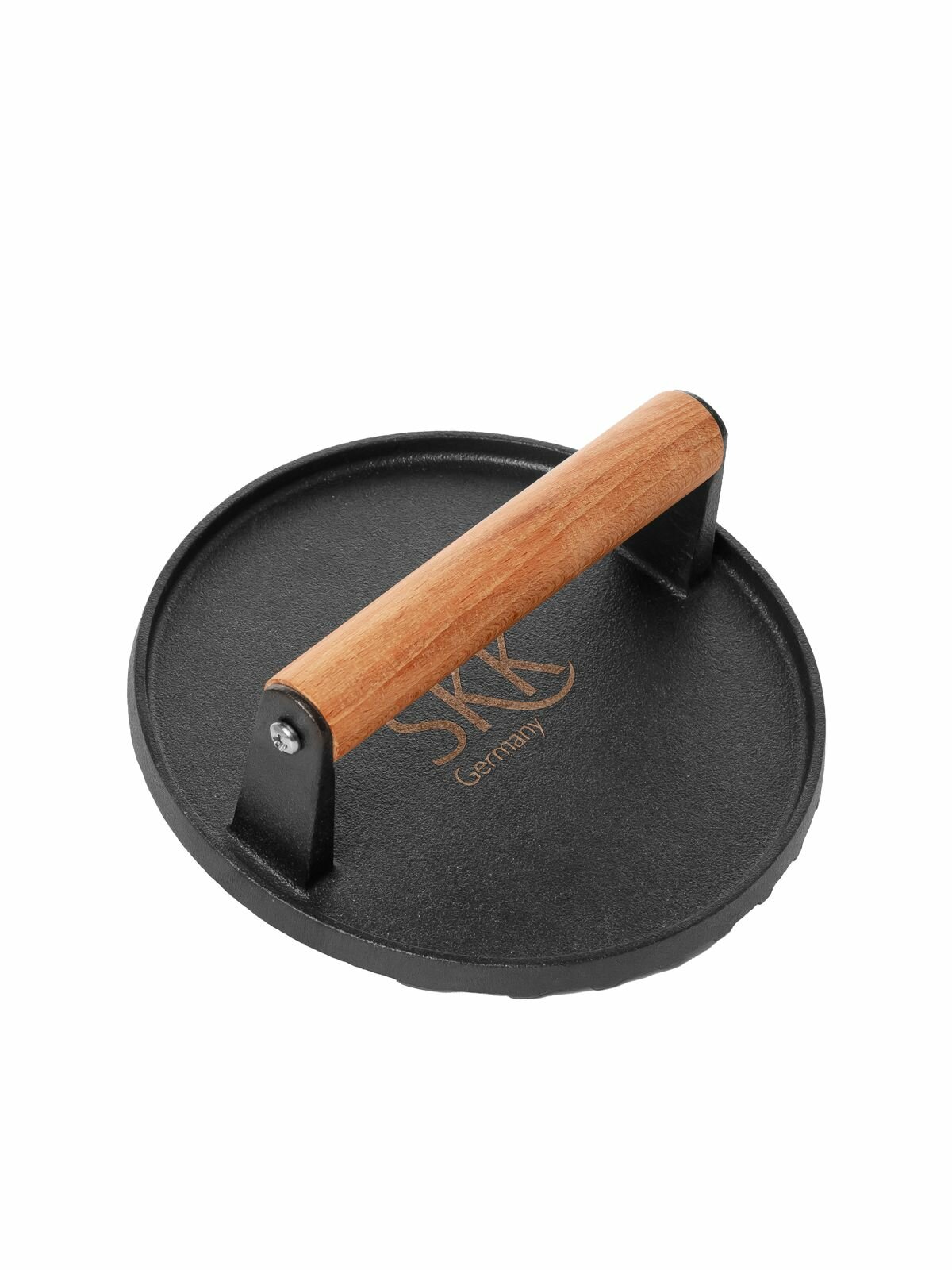 Крышка-пресс чугунная SKK с деревянной ручкой, 20 см