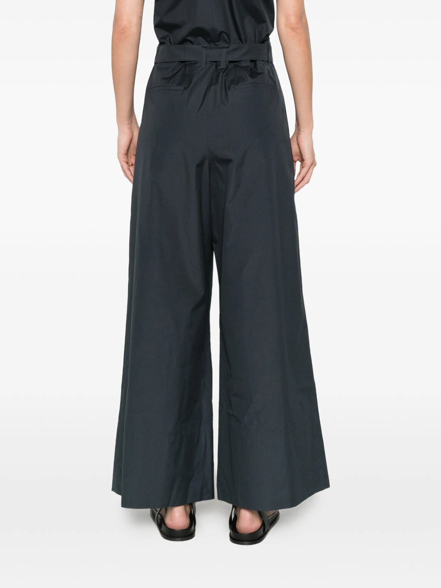 Комбинезон Max Mara V-neck belted jumpsuit, размер 44, синий — фото 1