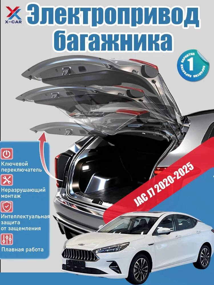 Электрический привод багажника JAC J7 2020-2025(+ датчик движения ног), интеллектуальный привод двери багажника с защитой от помех