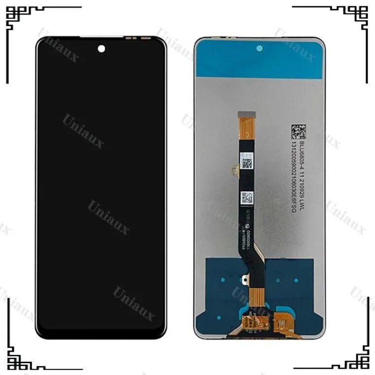 Запчасть для смартфона для Tecno Camon 19 Neo, черный дисплей из стекла, 1 шт. — фото 1