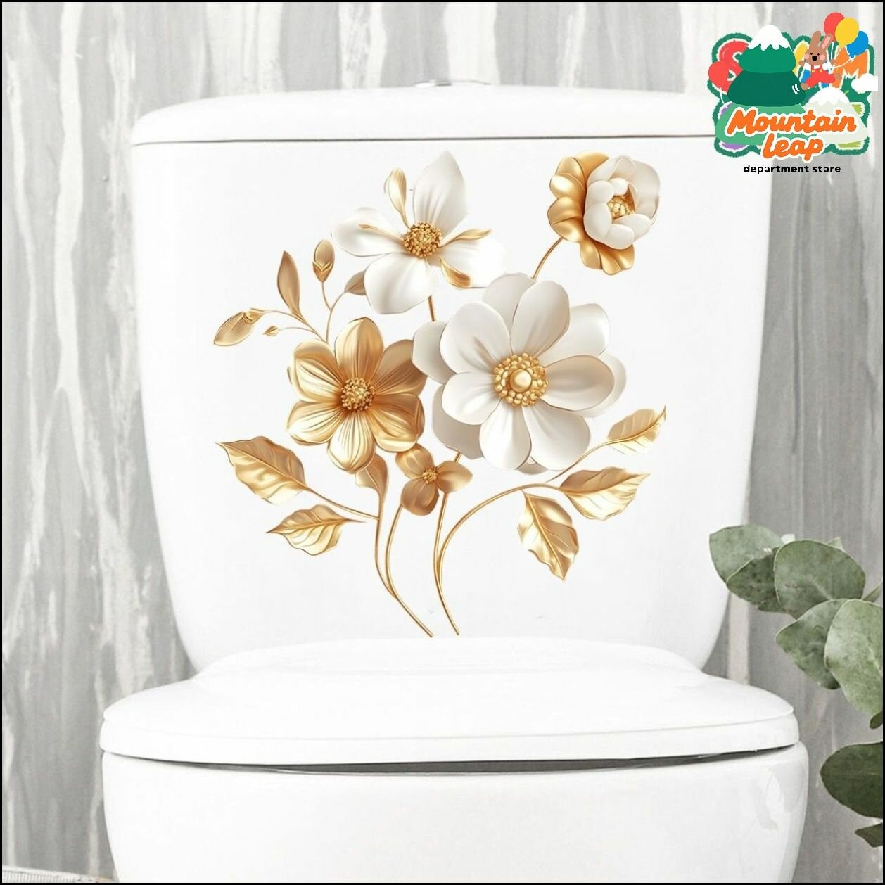 Эксклюзивный декор для раковины и унитаза с морскими мотивами выполнен как премиум наклейка на самоклеющейся водонепроницаемой основе-HDJ-CJ0928