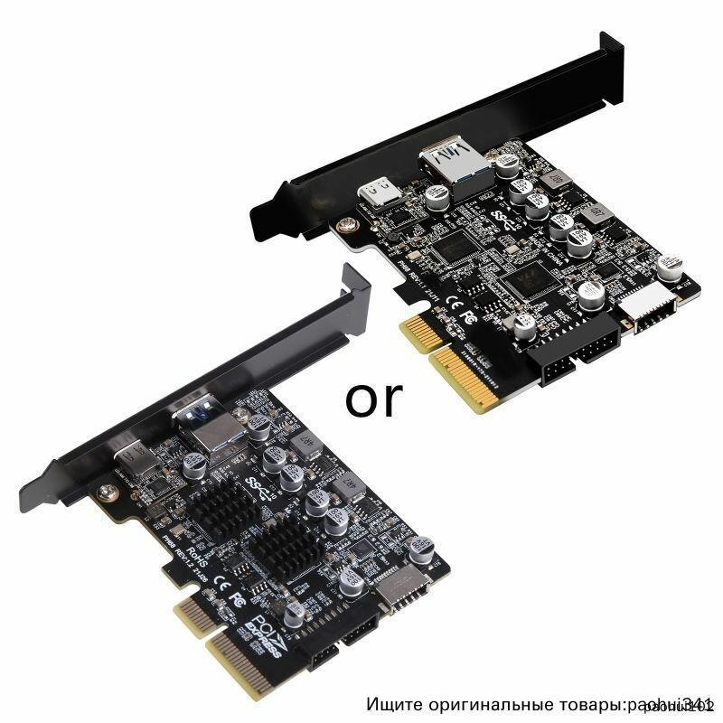 Адаптер PCIE to USB 3.2 Type-C 10Gbps Controller Type E 19P20P