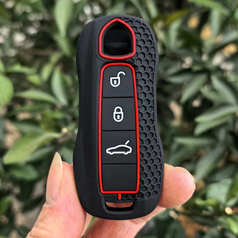 Силиконовый Чехол Для Ключей Porsche С 3 Кнопками Для Panamera, Cayenne, Macan, Boxster, Spyder, Carrera