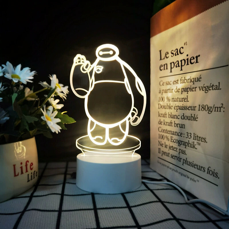 3D ночник Care Bear на День святого Валентина, креативный подарочный орнамент, новый светодиодный светильник с светящимся медведем
