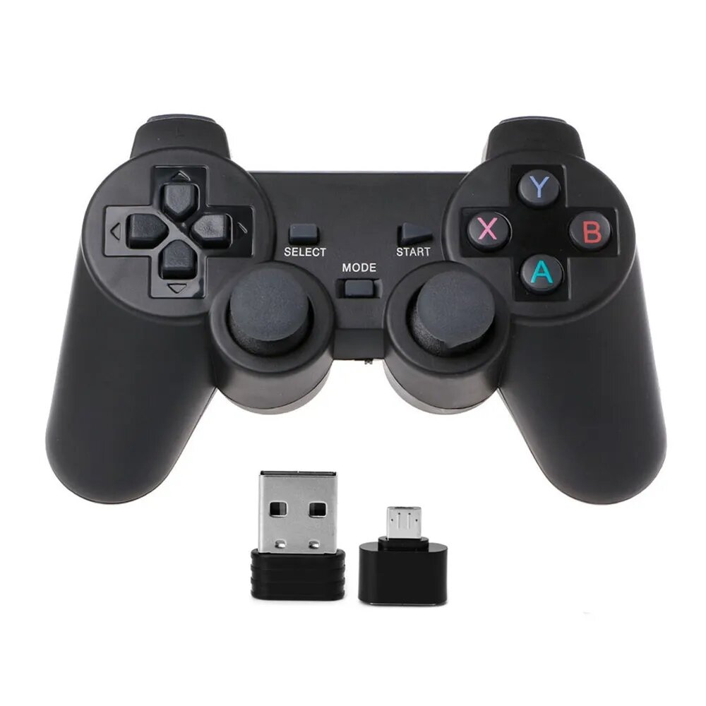 Беспроводной игровой геймпад для PC, Android, PS3, PS4, PS5, 2.4G, с адаптером, Micro USB OTG для телефона, планшетного ПК