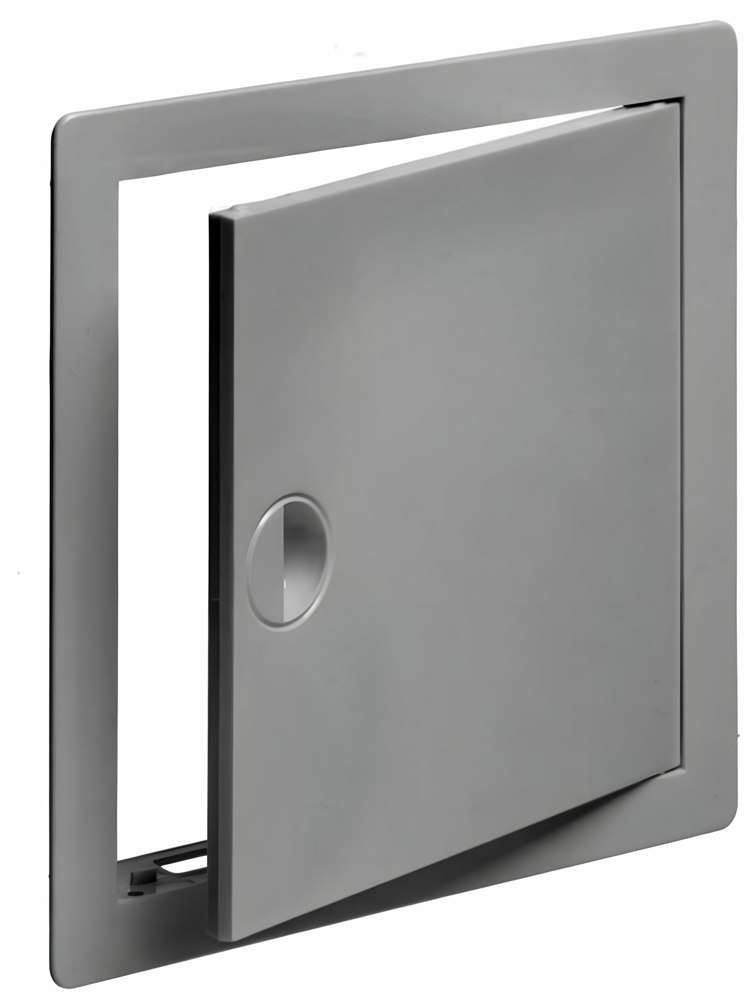 Лючок вентиляционный пластик, 300х300 мм, с ручкой, серый, Viento, ДР3030