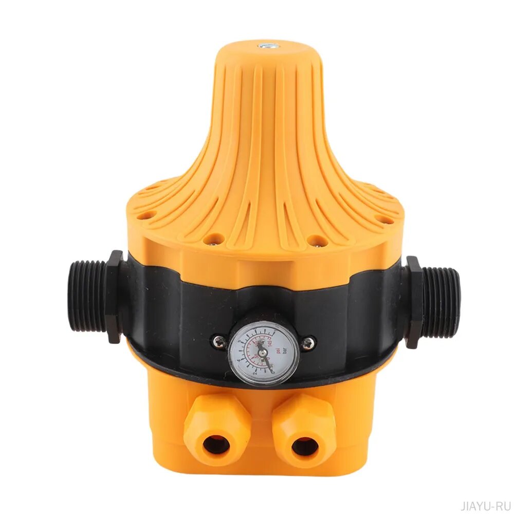 Автоматический контроллер давления воды с встроенным манометром и защитой от сухого хода, электрический регулятор насоса с световыми индикаторами для скважинных и садовых насосов