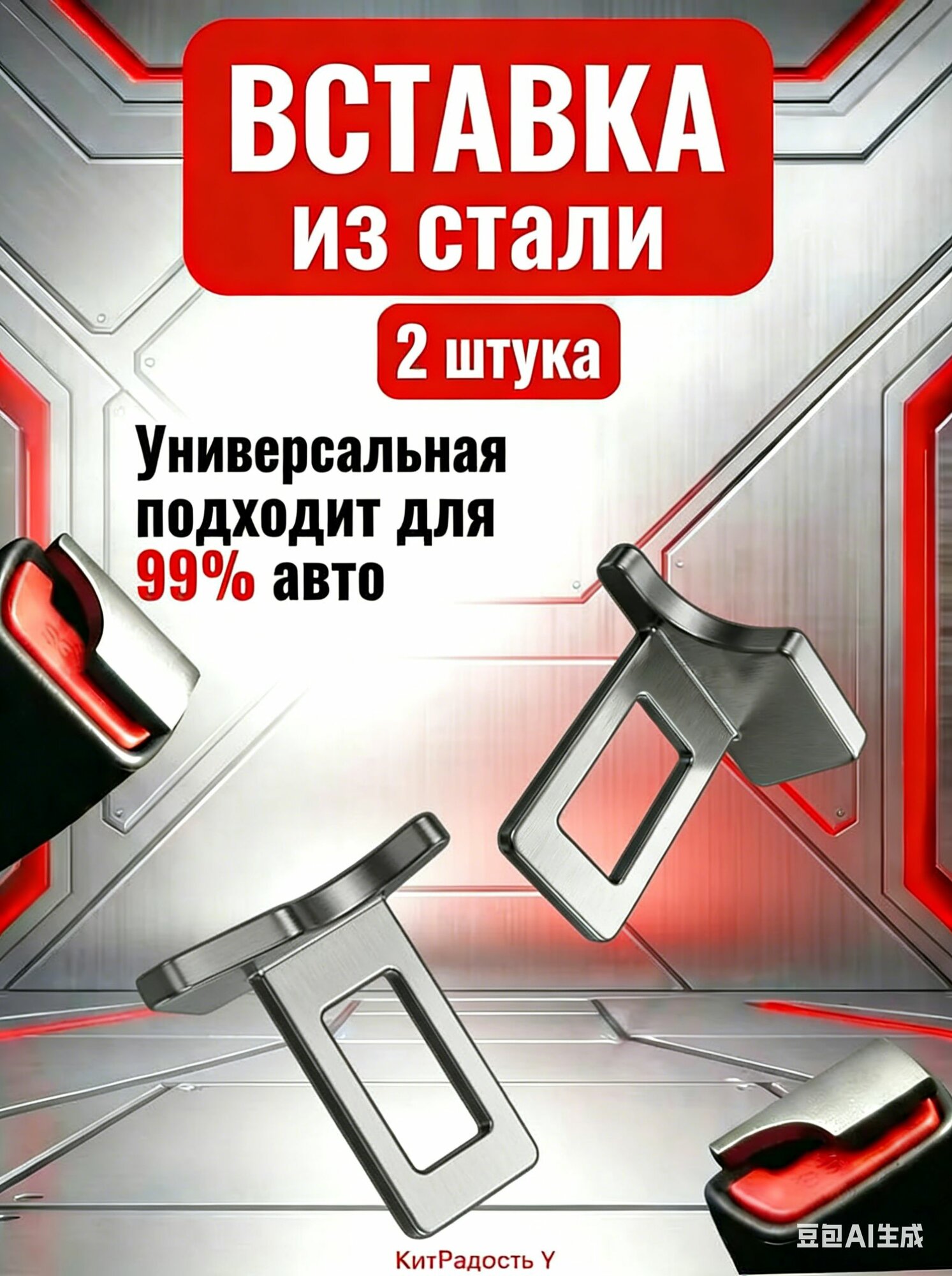 Заглушка для автокрепежа, Болт крепежный, 35 мм, 2 шт.