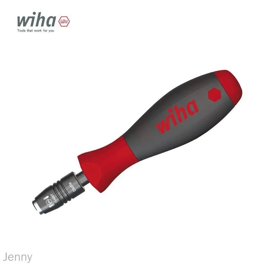 Отвертка Wiha 40331 с держателем для бит SoftFinish, для долот, длина 149 мм, красная — фото 1