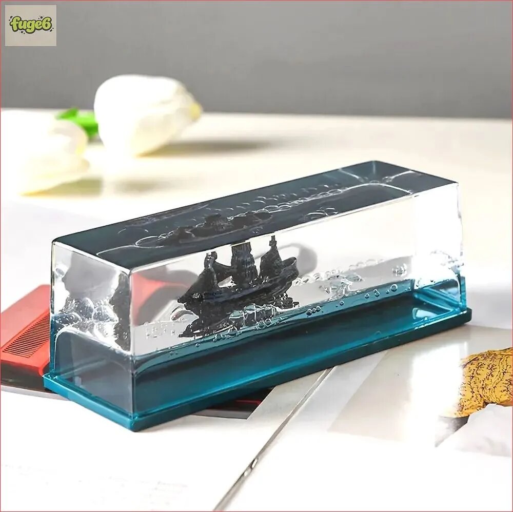 Игрушка-антистресс Корабль в жидкости гравитационная игрушка антистресс акрил черный Китай