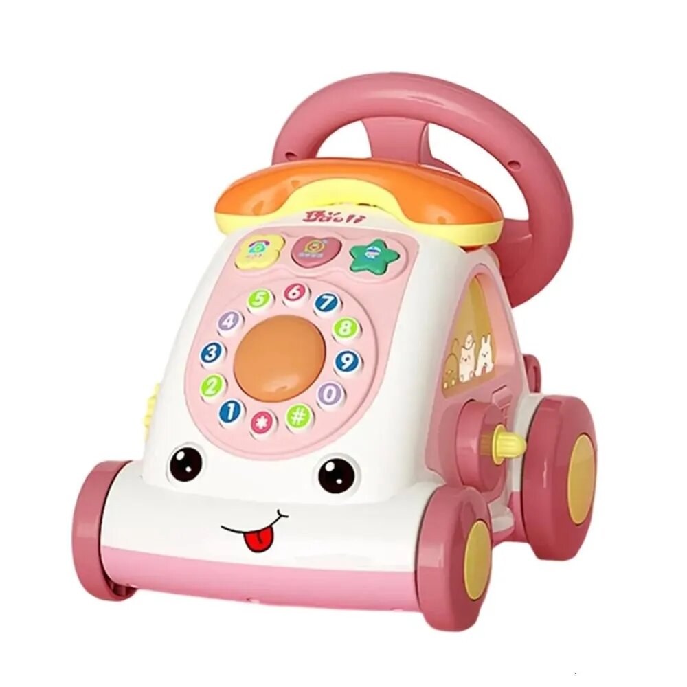 Музыкальный руль-игрушка для детей, Розовый, пластик