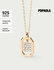 Колье PDPAOLA, серебро, 925 проба, циркон, длина 40 см., золотой