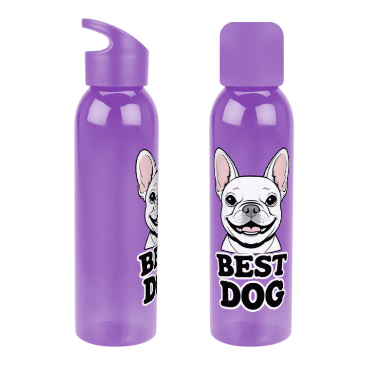 Бутылка для воды «Best Dog bulldog» (фиолетовый)