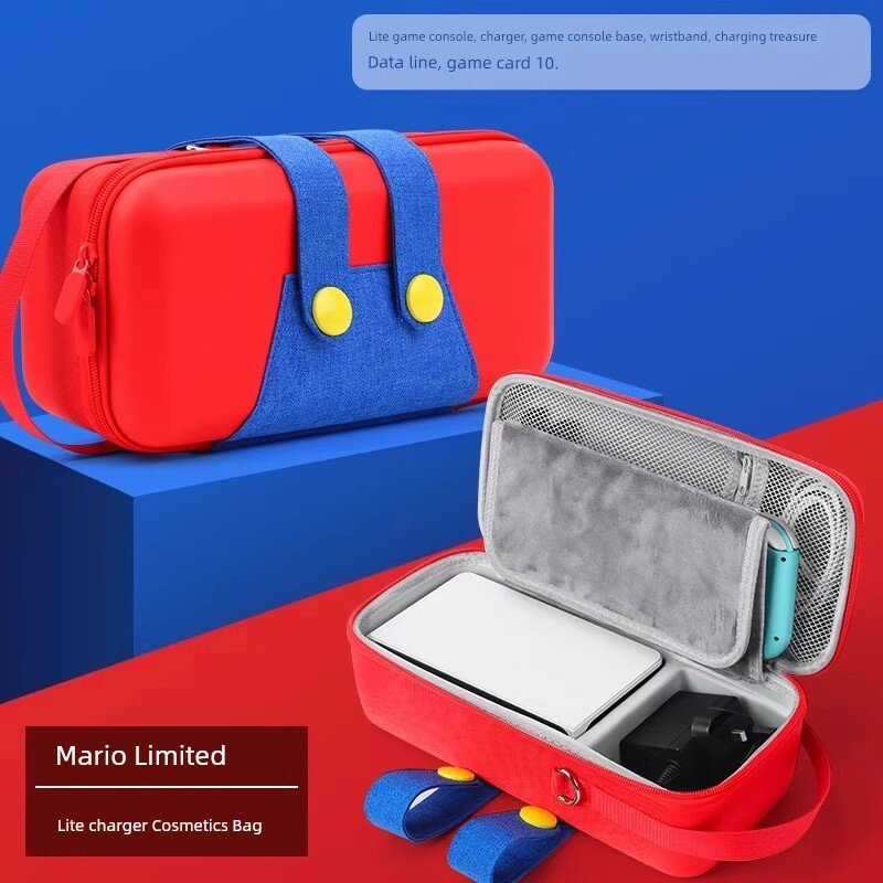 Сумка-органайзер для Nintendo Switch Lite — тема Марио, подходит для зарядного устройства и док-станции, серия