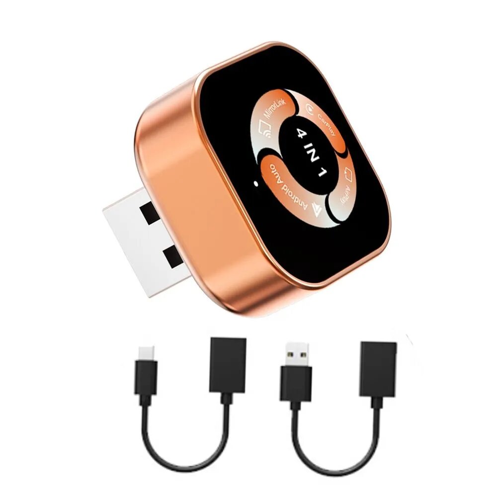 Беспроводной Автомобильный Блок 4-В-1 С Поддержкой CarPlay И AI, AirPlay, Miracast И