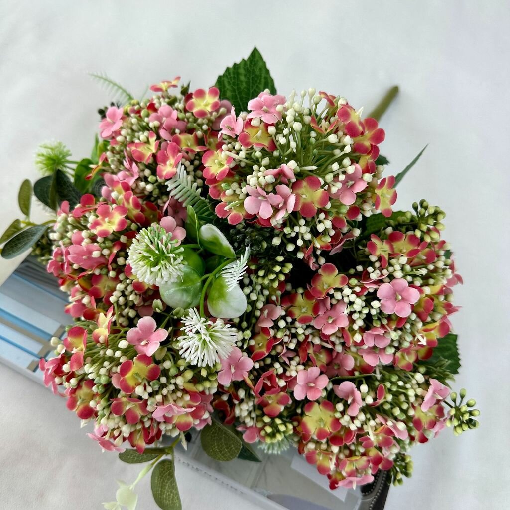 Viburnum macrocephalum fortune flower с реалистичным дизайном для украшения мероприятий глубокий розовый