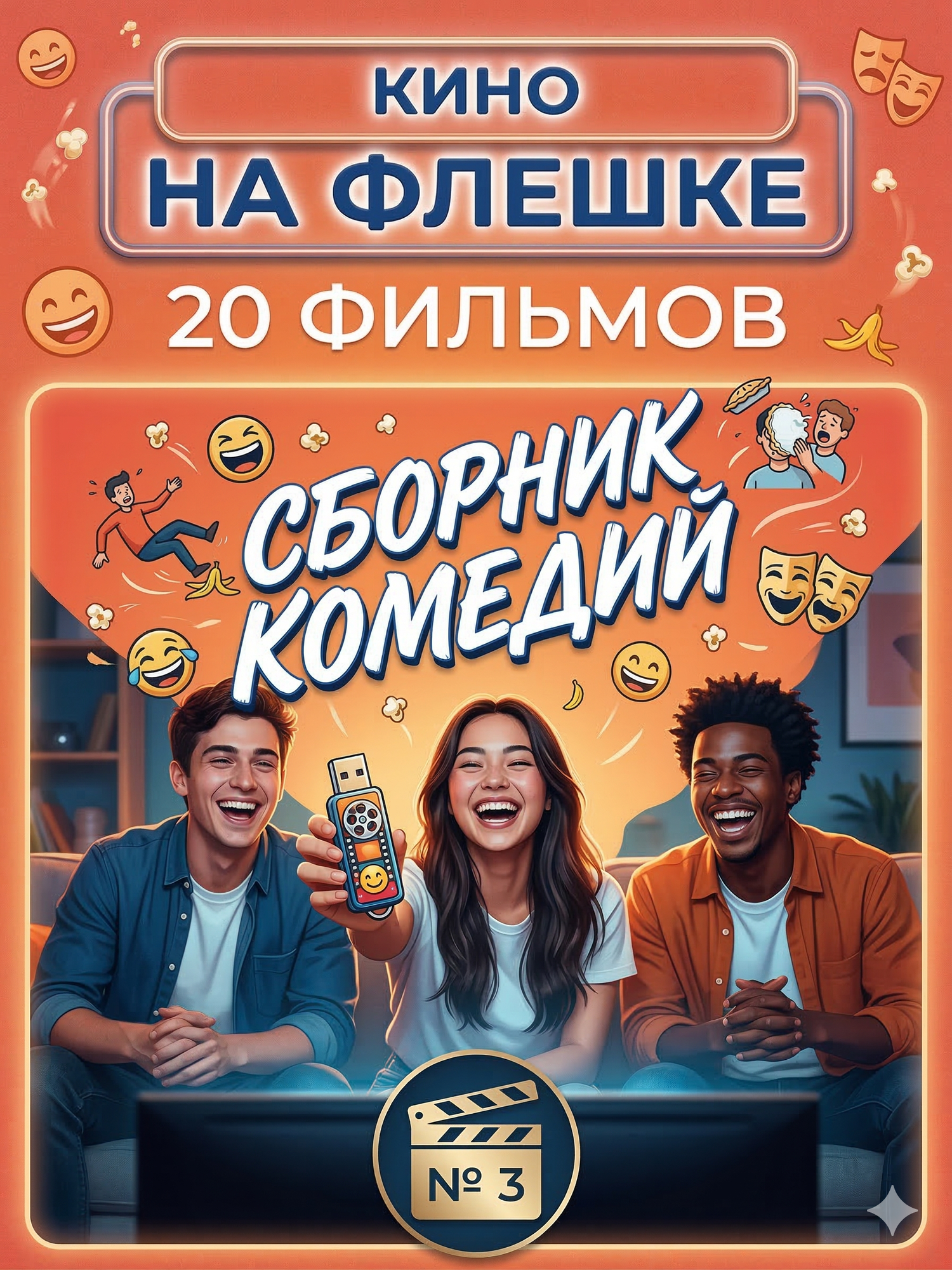 Сборник Комедий (16) Часть 3 на USB флешке с Type C