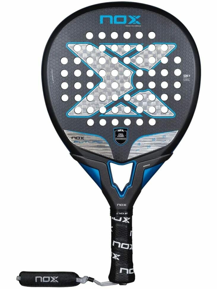 DECATHLON ракетка для падел тенниса NOX FUTURE Hybrid 12K Alum, черный/синий, 27 дюймов, 360 375 г