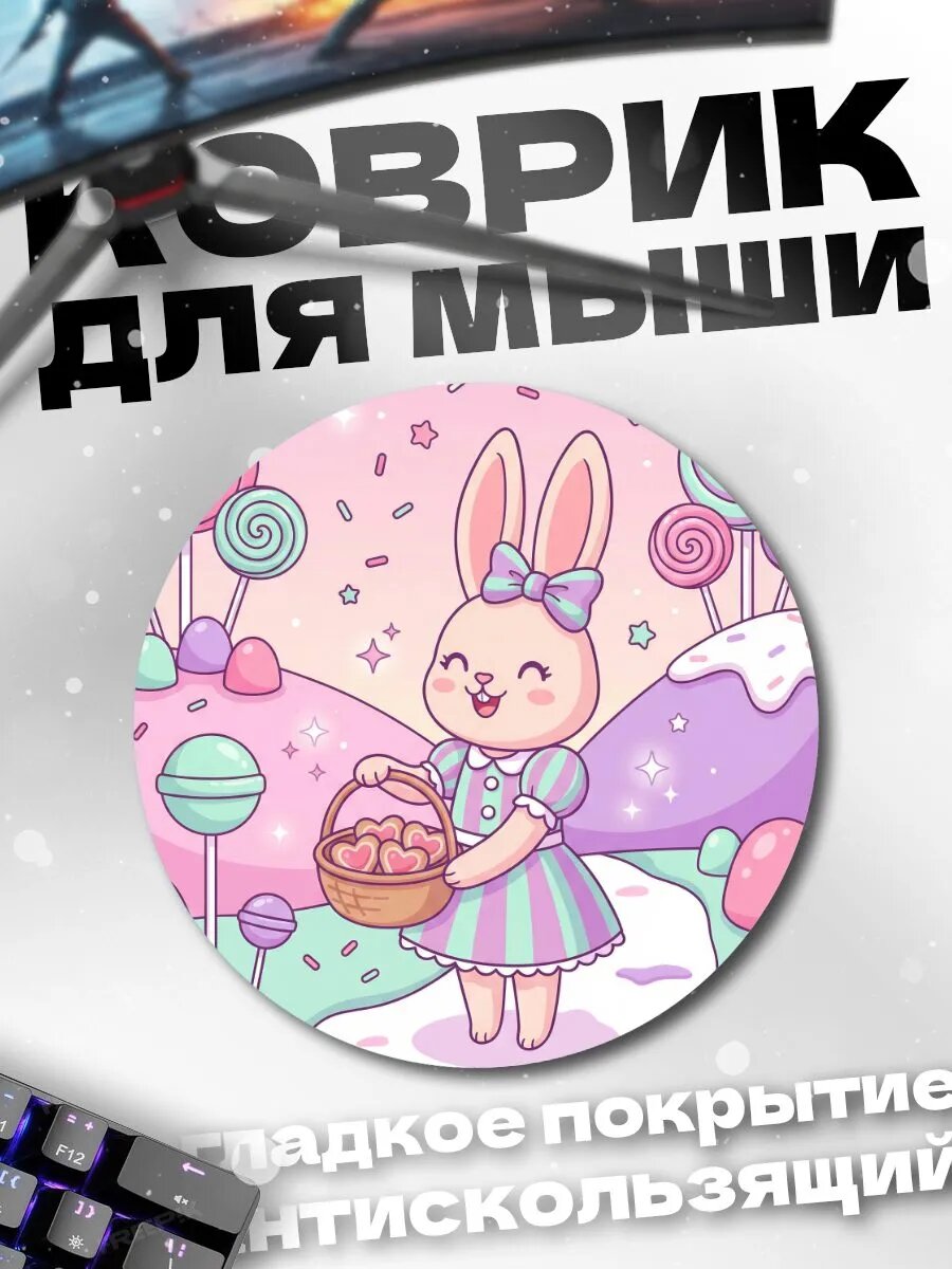 Коврик для мышки (круглый) Пасхальный Заяц