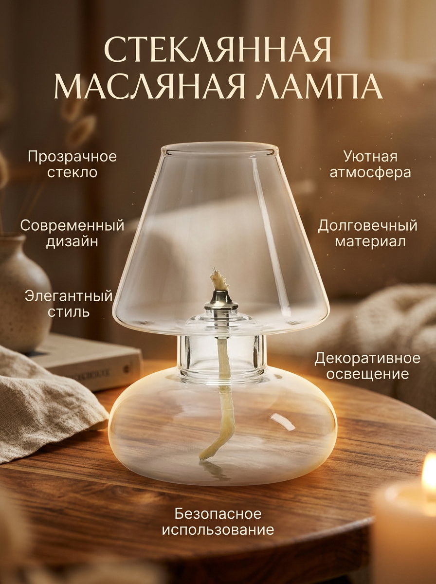 Настольная лампа моделирования стеклянная масляная лампа винтажная стильная декоративная