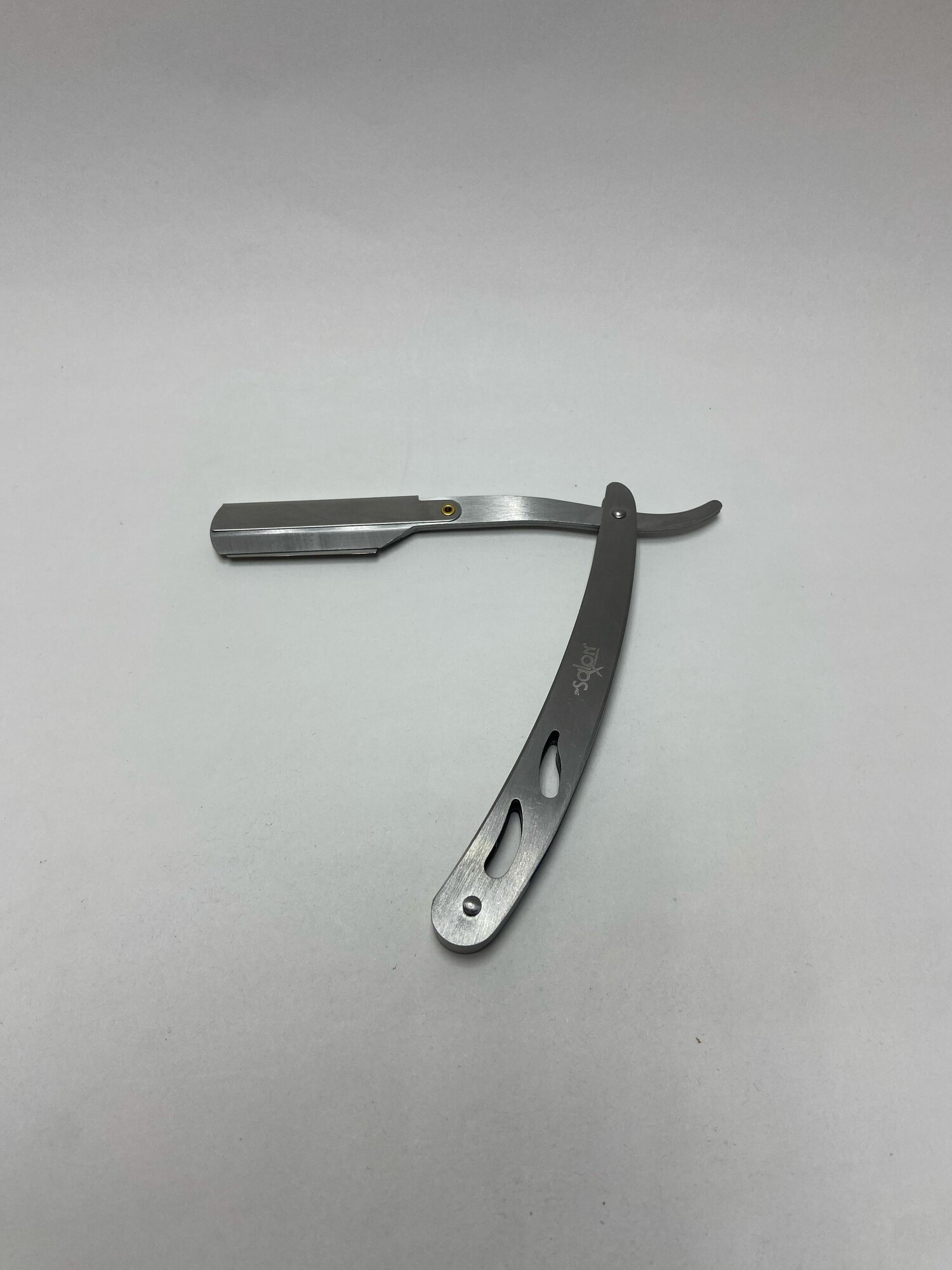 "SALON"Бритва - опасная металл, серебрянная ручка G-034