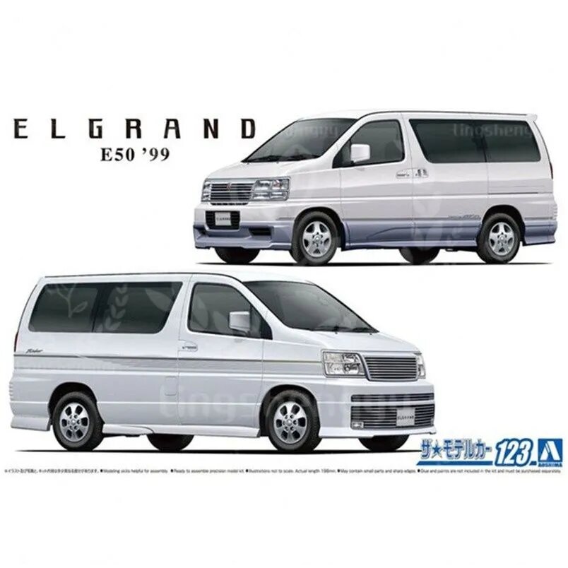 Сборная модель Машинка Aoshima-06136 1/24 Nissan E50 Elgrand 1999 car model kit.