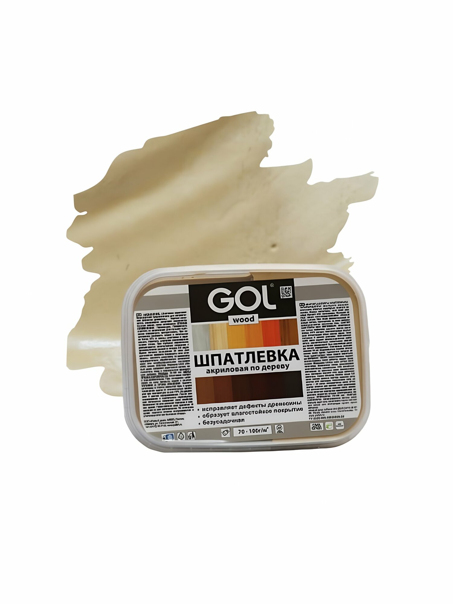 Мастер, Шпатлевка по дереву, акриловая, универсальная, сосна, 0.15 кг, GOL wood