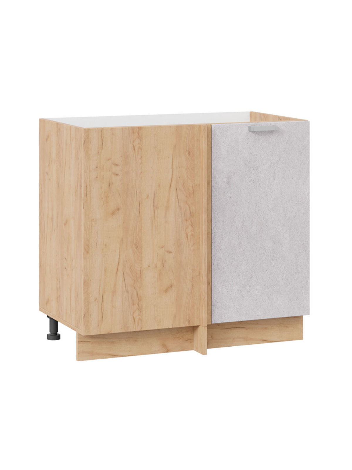 Шкаф кухонный угловой нижний 1000 Бетон (бетон белый) корпус крафт Huge Mebel. Ширина 1000 Высота 840. Модули кухонные нижние Huge Mebel. Ширина 1000 Высота 840