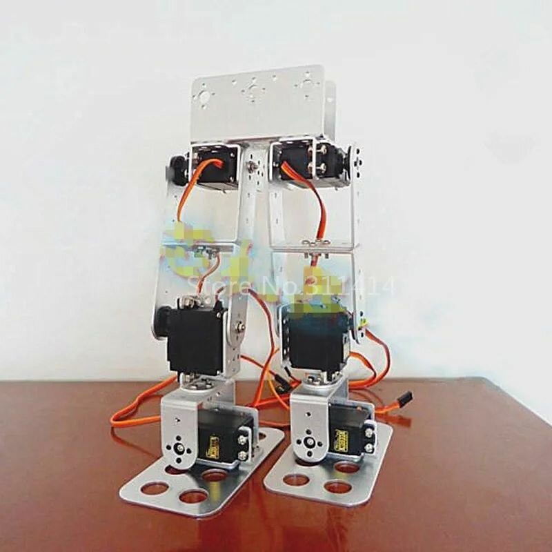 Комплект Hobbyangel 6 DOF Biped Walking Humanoid Robot Servo Bracket, серебристый, без сервоприводов