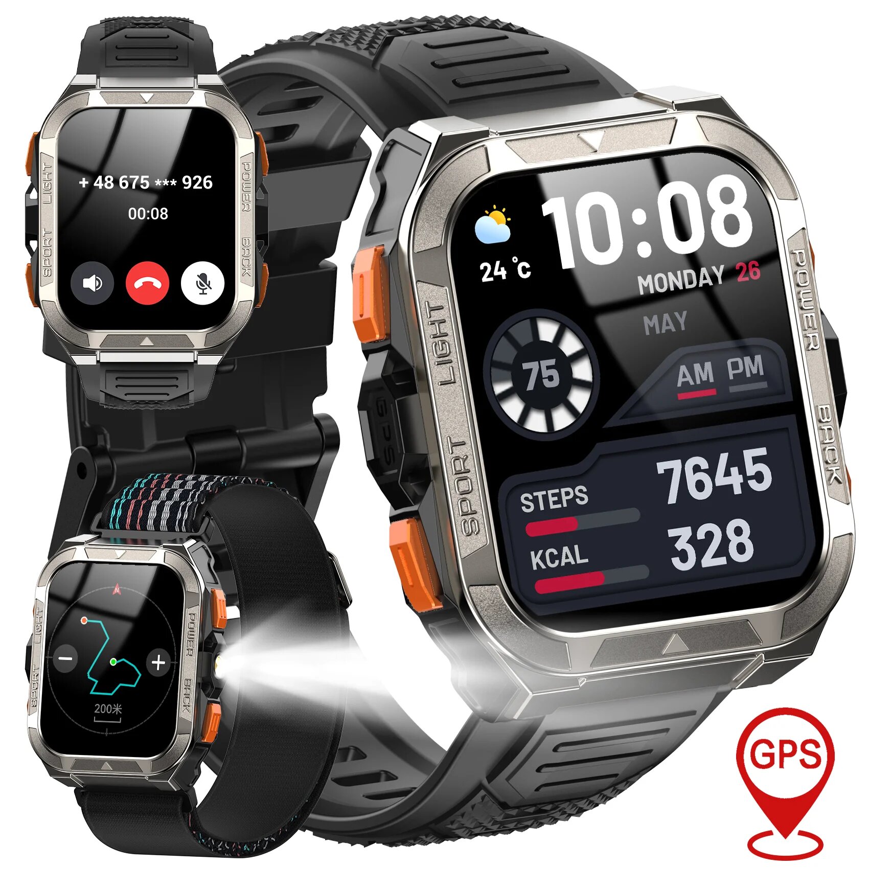 Blackview W80 Pro, черные умные часы для мужчин