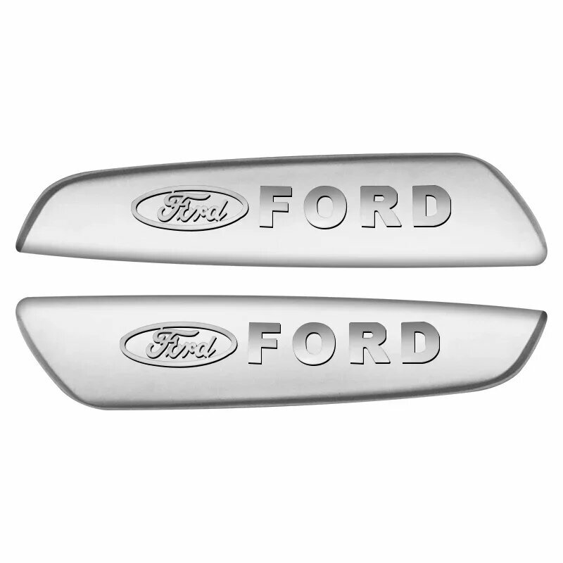 2 шт. 3D эмблема на кузов автомобиля, боковая эмблема, значок на задний багажник, 2Pcs Silver Ford