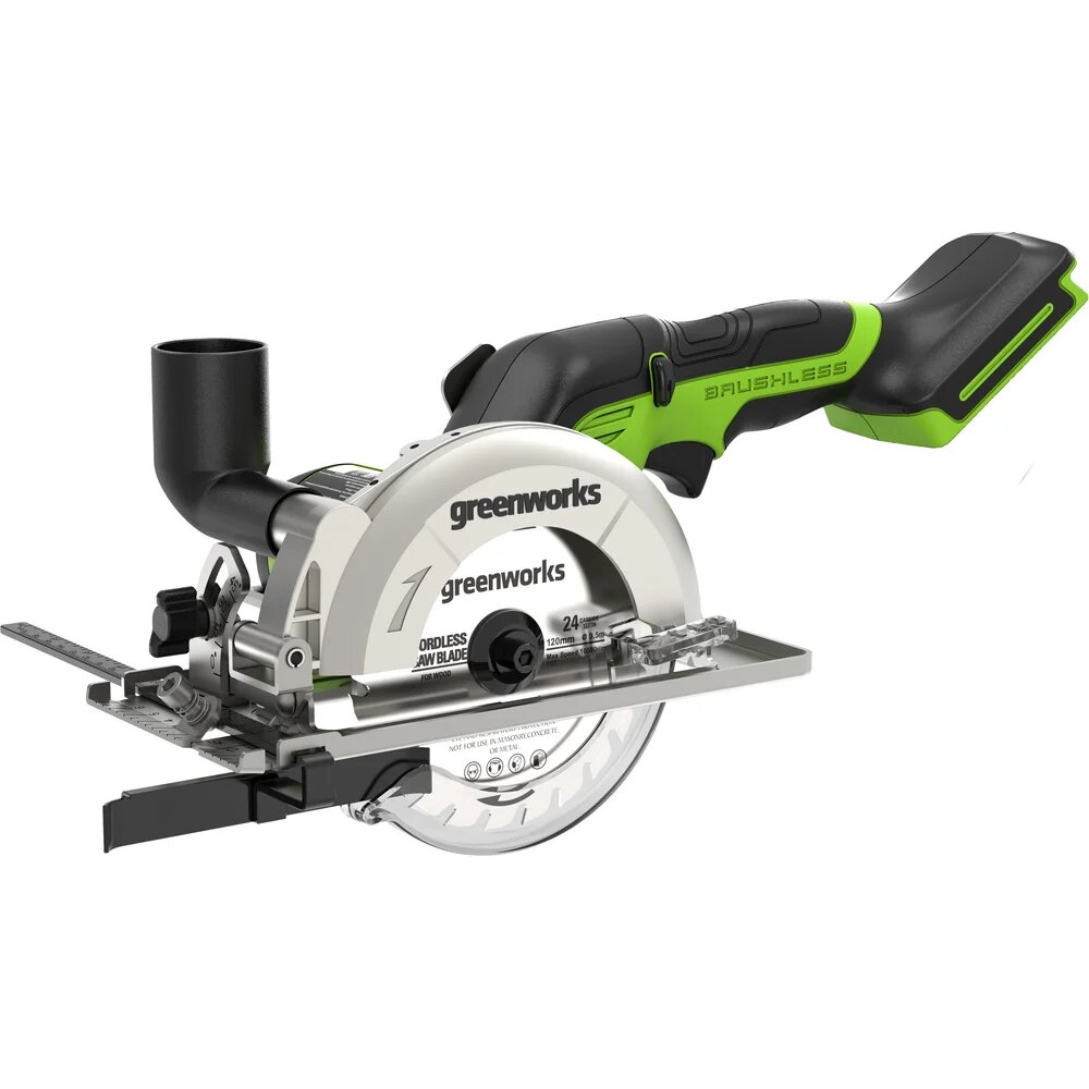 Циркулярная мини пила аккумуляторная GreenWorks Арт, 24V, бесщеточная, без АКБ и ЗУ 1501207