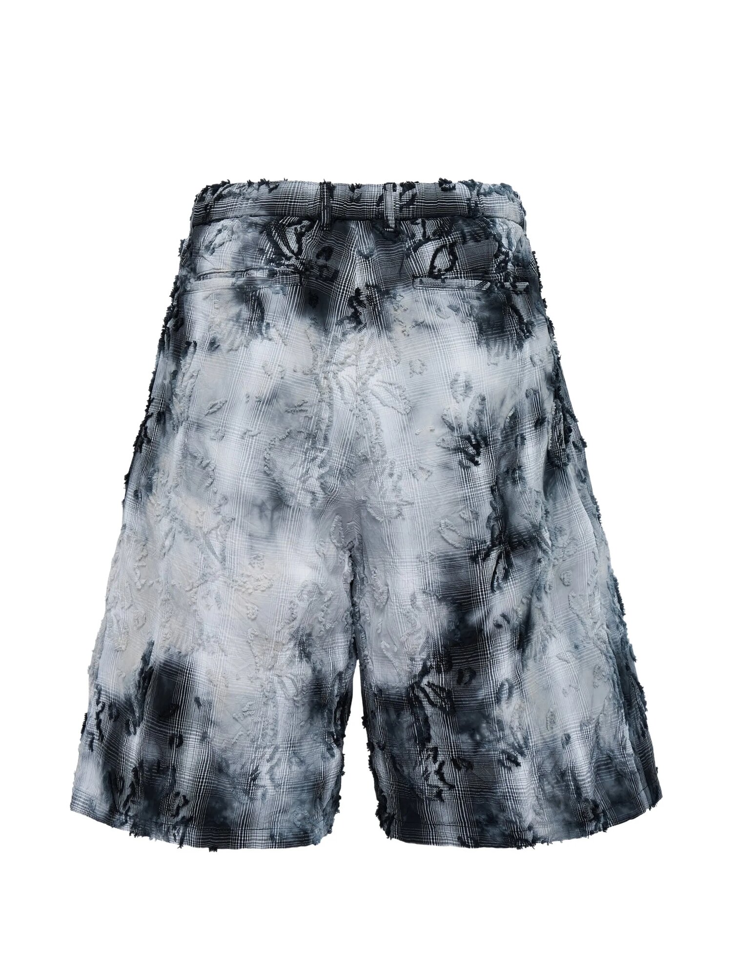Шорты TAAKK Bleached effect check shorts, размер 46, grey — фото 1