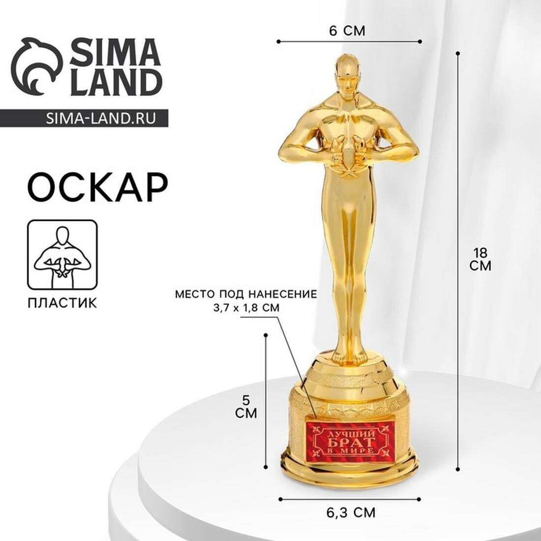 Мужская фигура "Лучший брат в мире", 18,5 х 6,6 х 6,3 см / Подарок