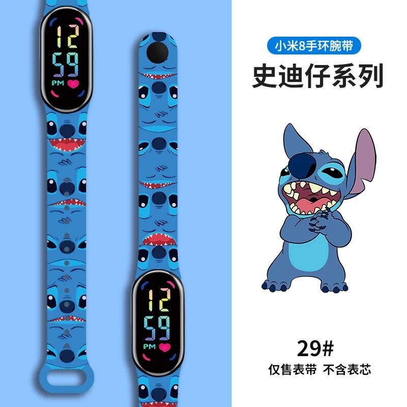 Браслет с принтом серии Stitch для Xiaomi Mi Band 10 9 8, сменный браслет для Mi Band 9/8, ремешок для часов NFC в подарок
