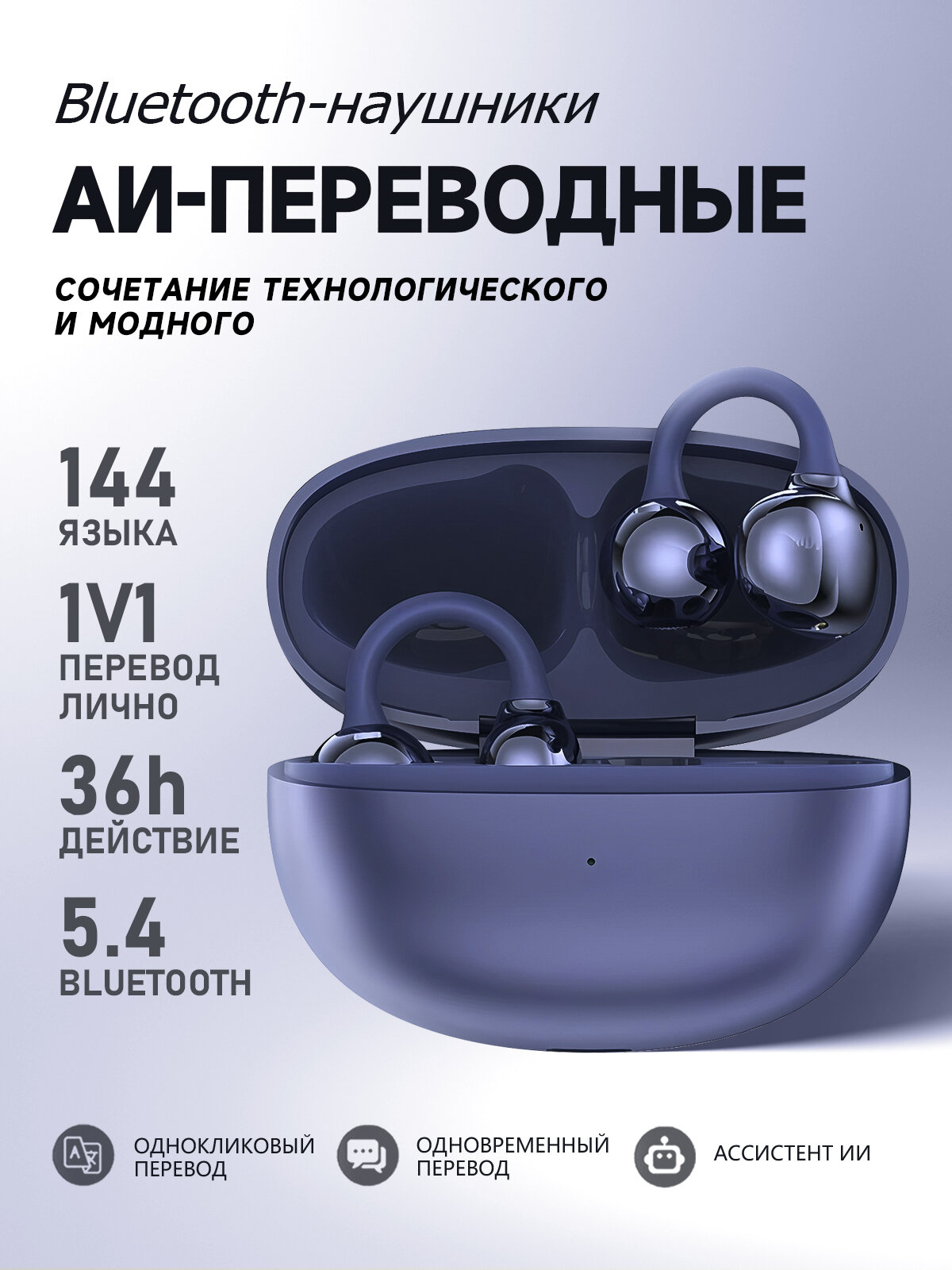 Наушники с переводчиком беспроводной, синхронный переводчик, CS6Z