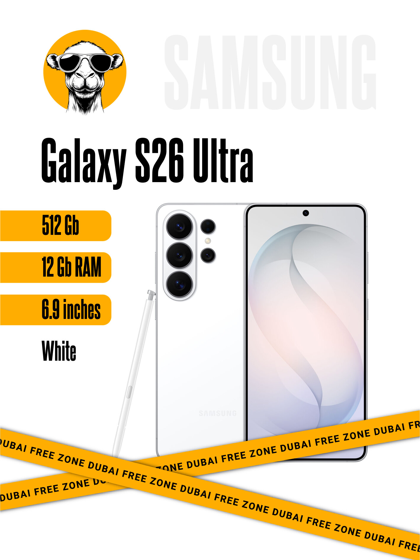 Смартфон Samsung Galaxy S26 Ultra 12/512Gb White.
